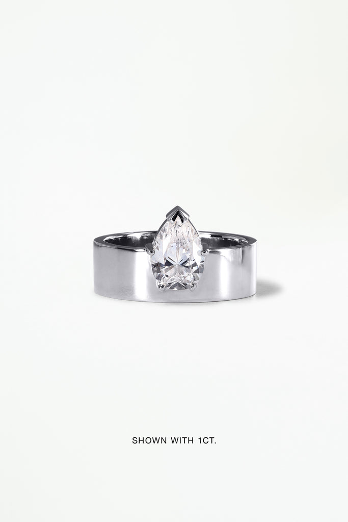 Pear Cut Diamond Monolith Ring – WWAKE