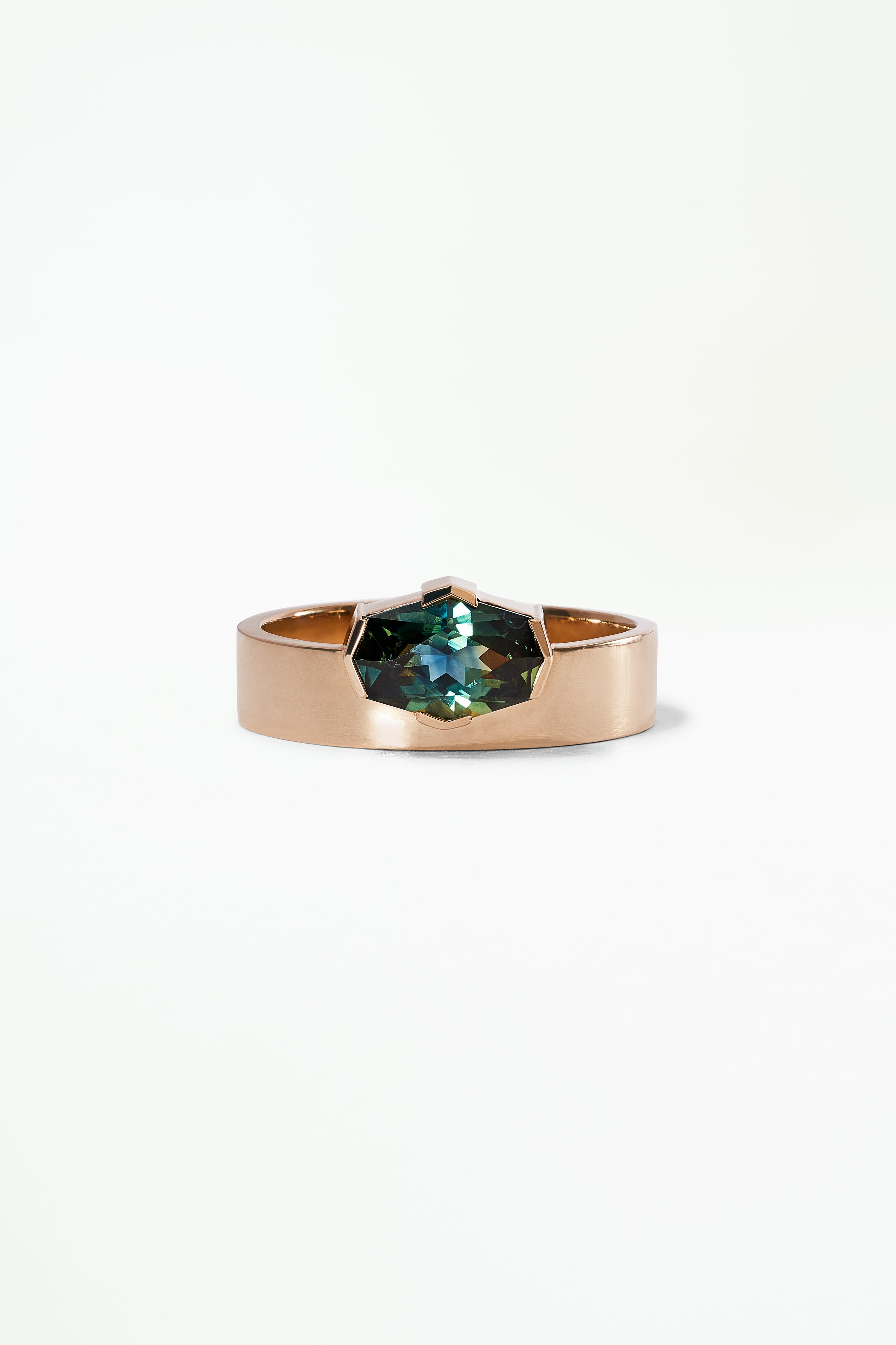 One of a Kind Elongated Octagon Cut Sapphire Monolith Ring No. 23 – WWAKE