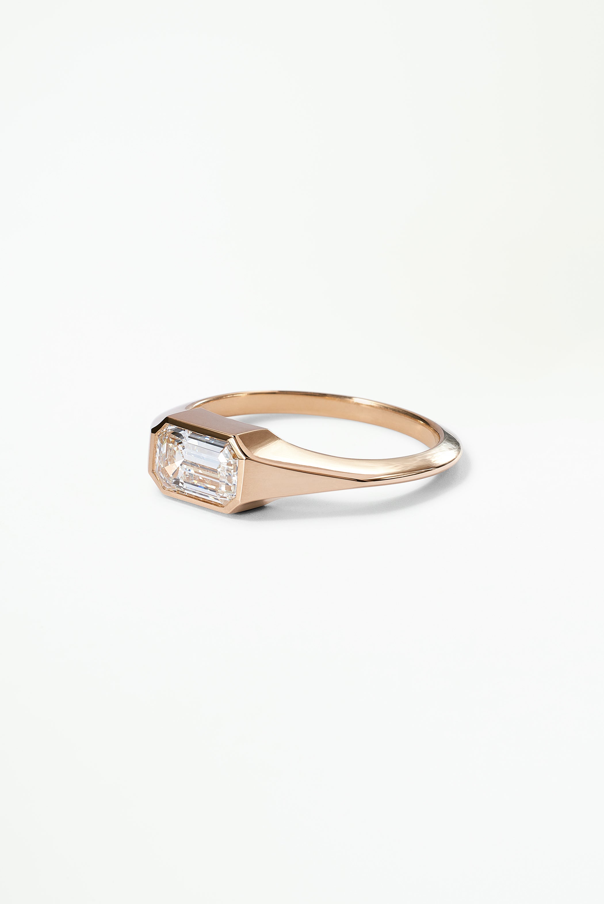 One of a Kind Emerald Cut Diamond Signet Ring No. 37 – WWAKE