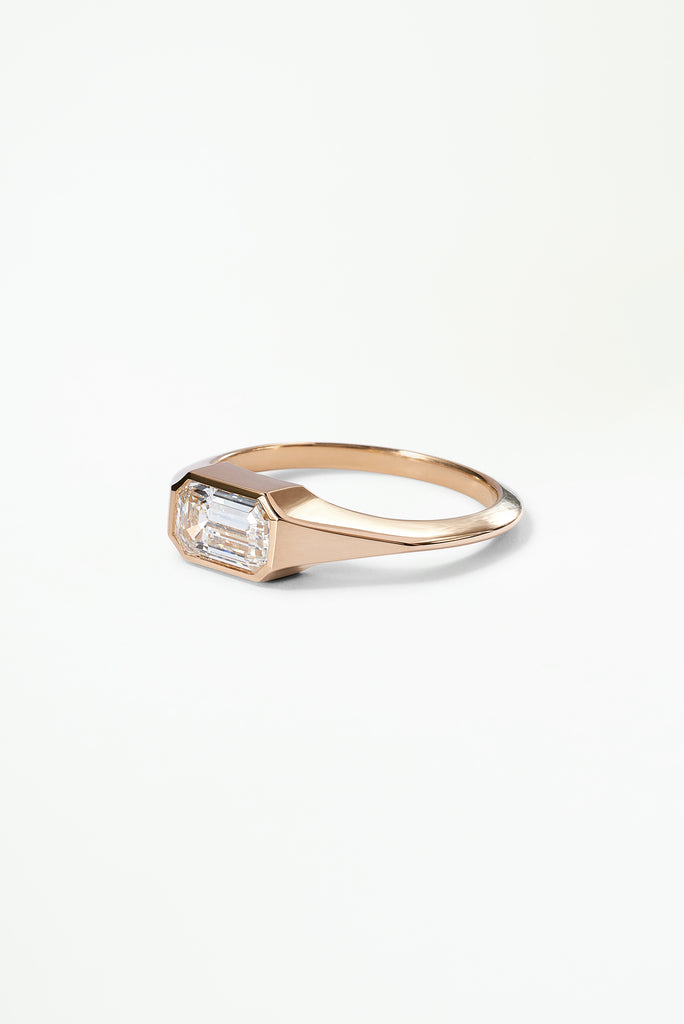 One of a Kind Emerald Cut Diamond Signet Ring No. 37 – WWAKE