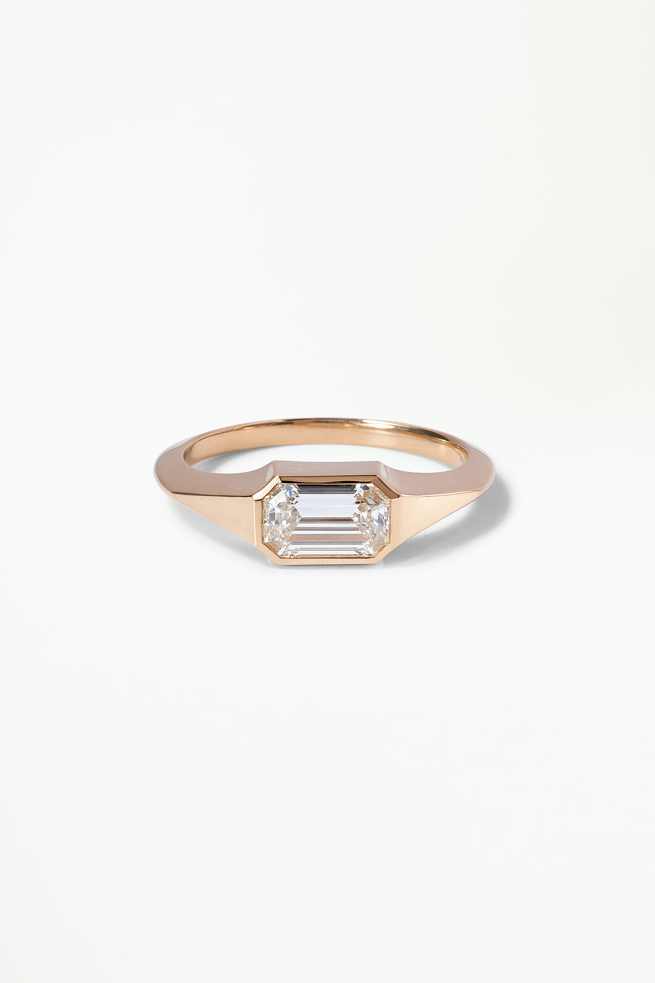 One of a Kind Emerald Cut Diamond Signet Ring No. 37 – WWAKE