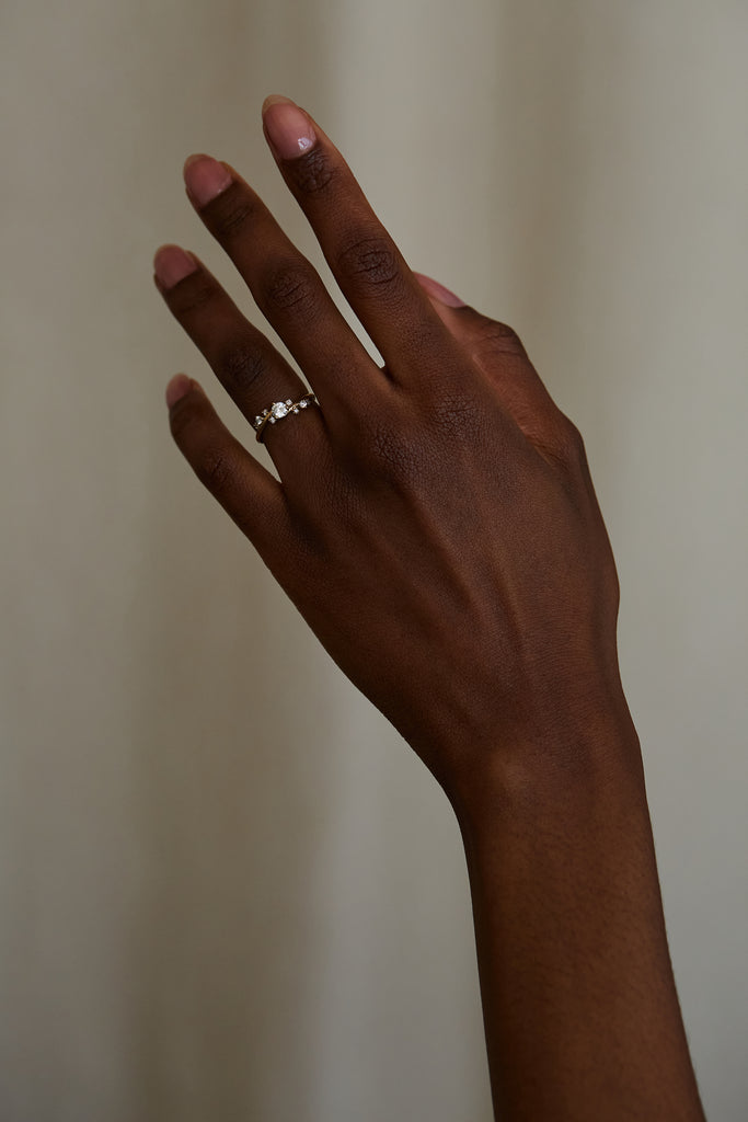 Organic Crossover Diamond Ring – WWAKE